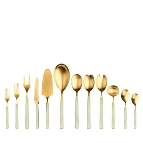 MEPRA Fantasia Ice Gold Flatware Set67 Pieces - Sage