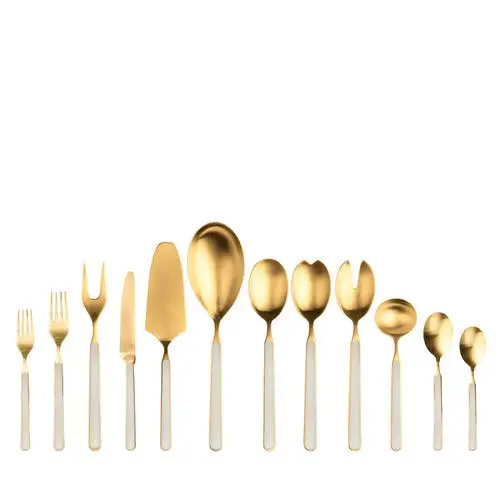 MEPRA Fantasia Ice Gold Flatware Set67 Pieces - Turtle-dove