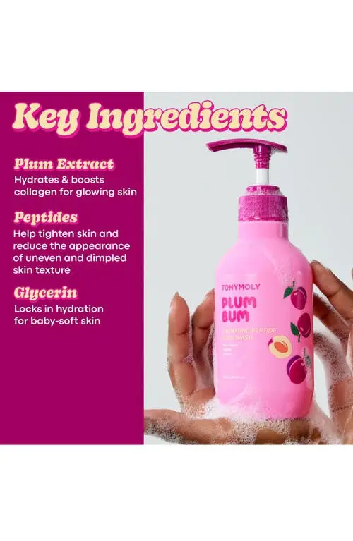 TONYMOLY Plum Bum Hydrating Peptide Body Wash