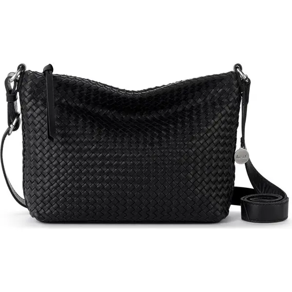 THE SAK Melrose Crossbody Woven Leather Bag - Black Woven