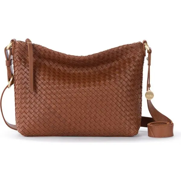 THE SAK Melrose Crossbody Woven Leather Bag - Cognac Woven