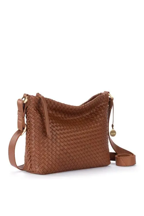 THE SAK Melrose Crossbody Woven Leather Bag - Cognac Woven