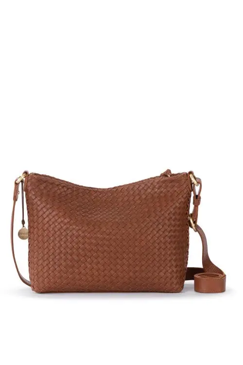 THE SAK Melrose Crossbody Woven Leather Bag - Cognac Woven
