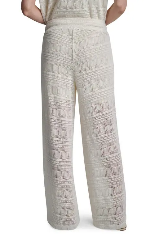 Dkny Open Stitch Drawstring Wide Leg Pants