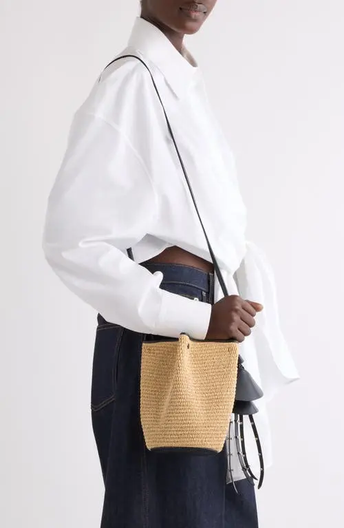 Givenchy Nano Snap Raffia Bucket Bag