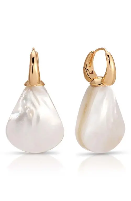 Ettika Sun Kissed Mother-of-pearl Drop Earrings - Gold