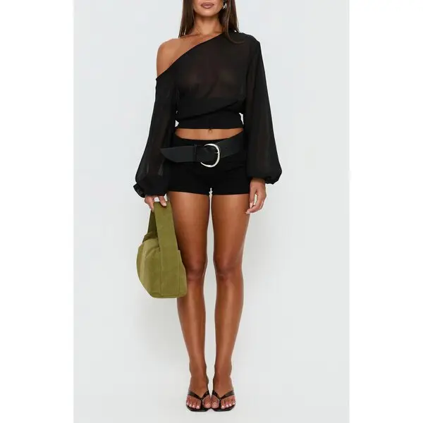 Princess Polly Idalina One-shoulder Chiffon Top