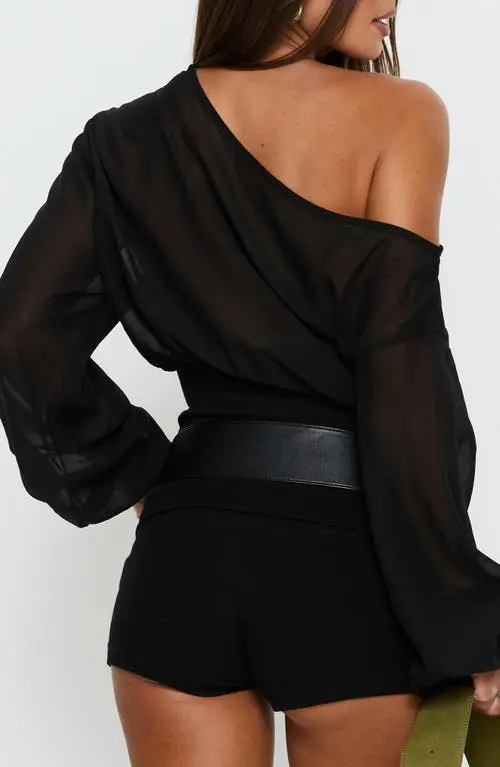 Princess Polly Idalina One-shoulder Chiffon Top