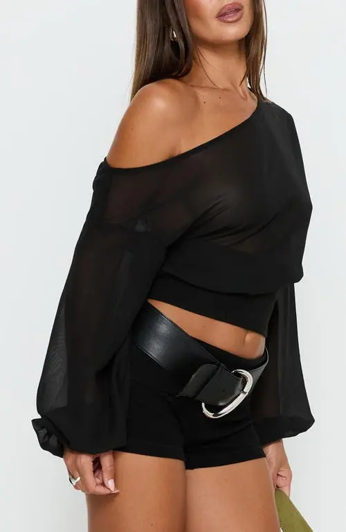 Princess Polly Idalina One-shoulder Chiffon Top