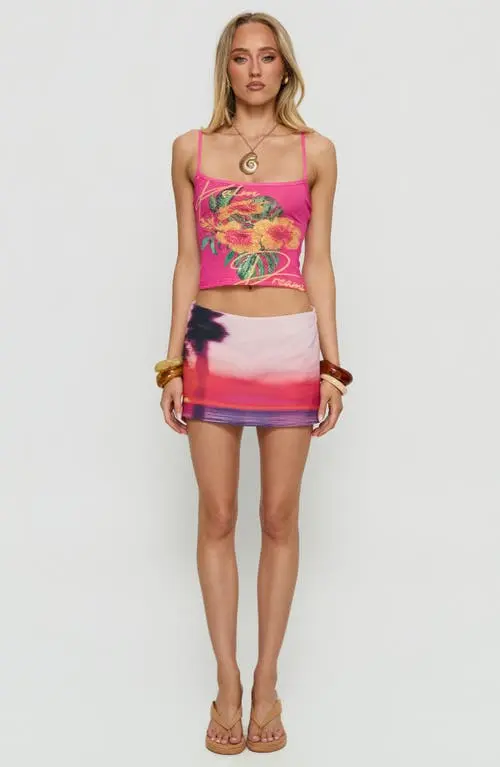 Princess Polly Palm Dreams Sequin Detail Graphic Tank
