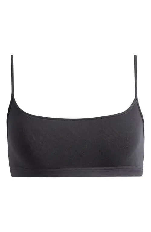 SKIMS Everyday Cotton Scoop Bralette - Onyx