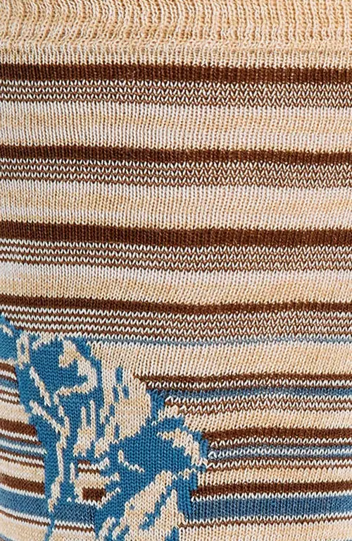 Bugatchi Mercerized Cotton Blend Dress Socks With Golf Print
