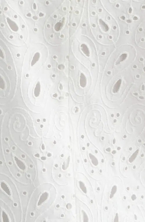 FRAME Paisley Cotton Eyelet Blazer