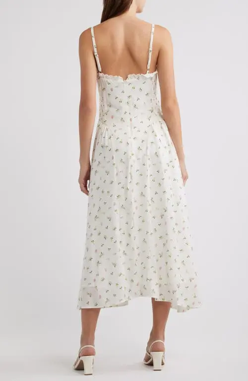 Lulus Floral Print Midi Dress