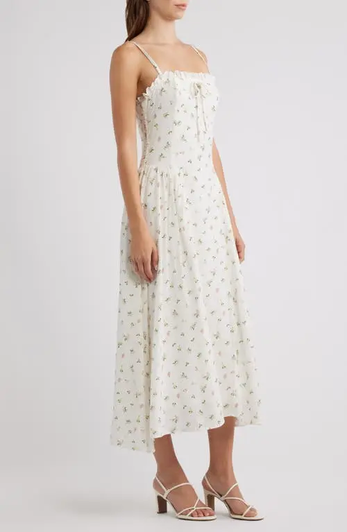 Lulus Floral Print Midi Dress