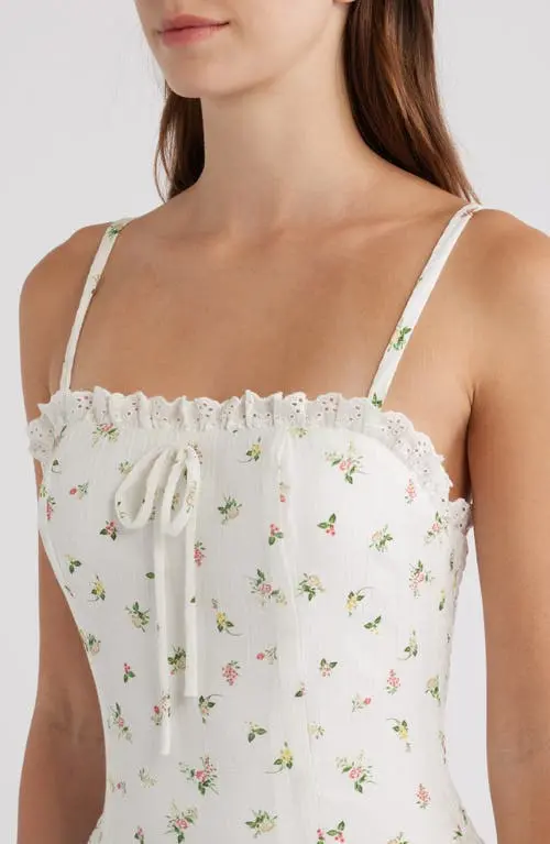 Lulus Floral Print Midi Dress