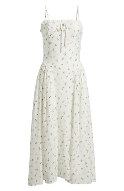 Lulus Floral Print Midi Dress