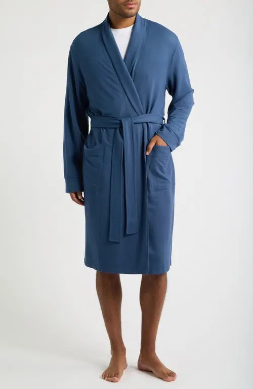 Nordstrom French Terry Robe - Blue Oasis