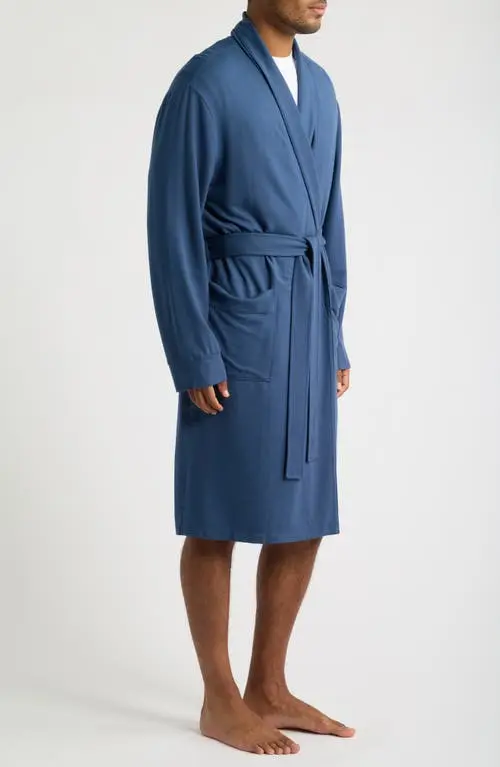 Nordstrom French Terry Robe - Blue Oasis