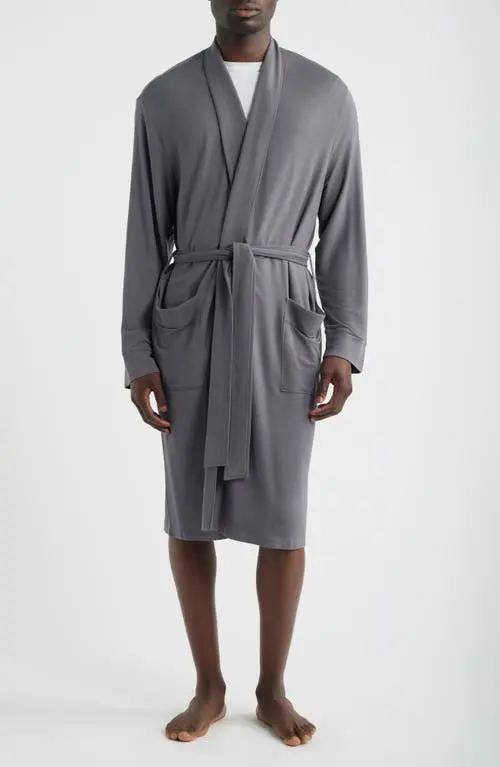Nordstrom French Terry Robe - Grey Tornado