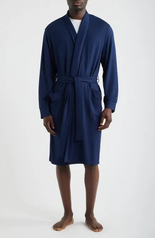 Nordstrom French Terry Robe - Navy Peacoat