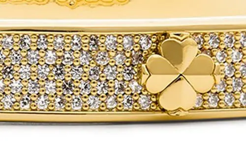 Kate Spade New York Pavé Hinge Bangle With Spade Flower Stations