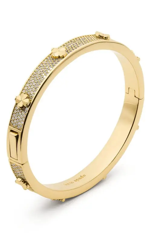 Kate Spade New York Pavé Hinge Bangle With Spade Flower Stations