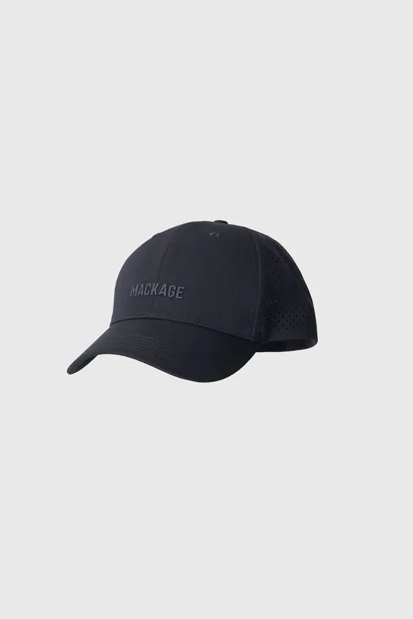 Mackage Mixed-media Baseball Cap - Navy