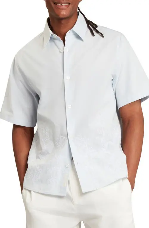 Ted Baker London Josefh Print Cotton Short Sleeve Button-up Shirt