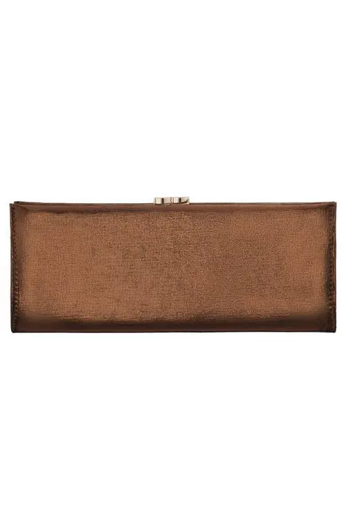 Nina Tierney Clutch With Optional Chain Strap - Bronze