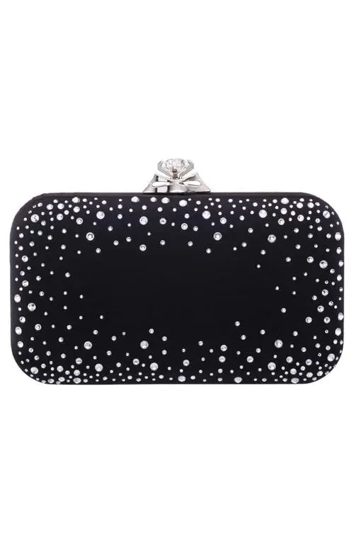 Nina Lindsay Embellished Frame Clutch - Black