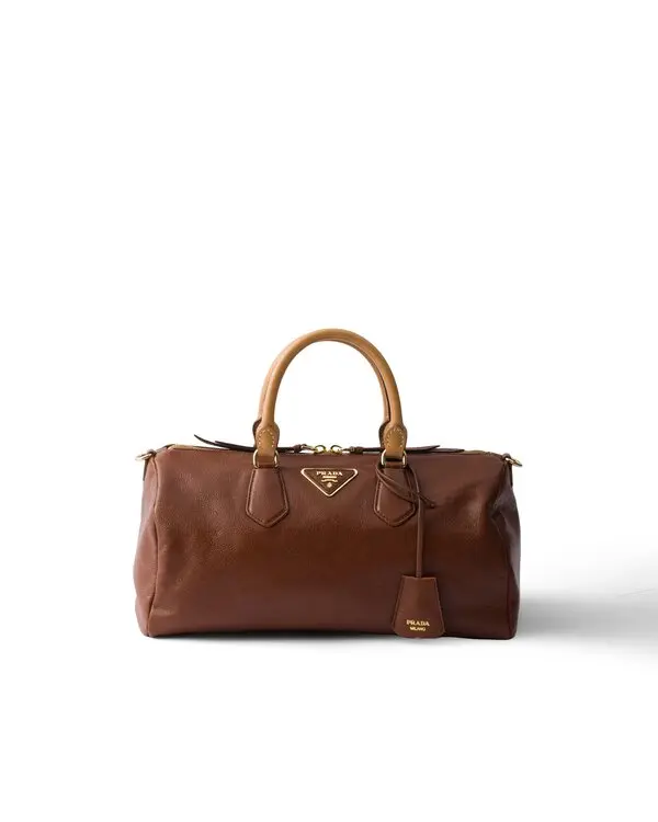 Prada Evasion Large Leather Top-handle Bag