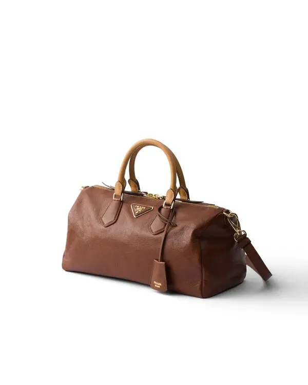 Prada Evasion Large Leather Top-handle Bag