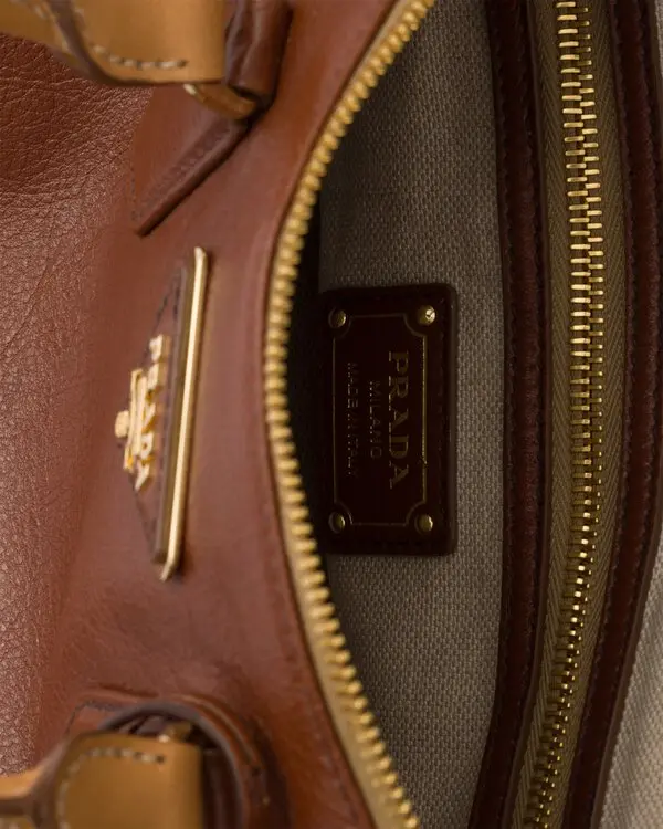 Prada Evasion Large Leather Top-handle Bag