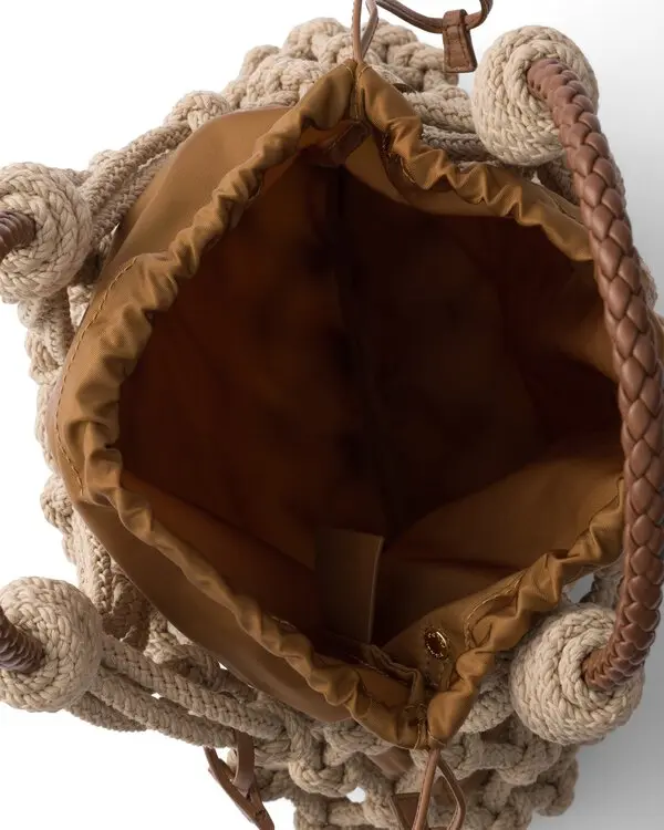 Prada Macramé Net Bucket Bag