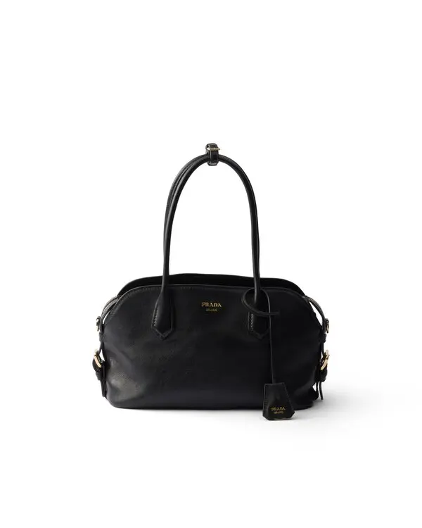 Prada Signet Medium Leather Tote Bag