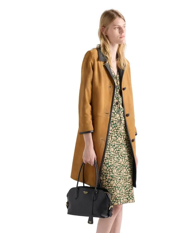 Prada Signet Medium Leather Tote Bag