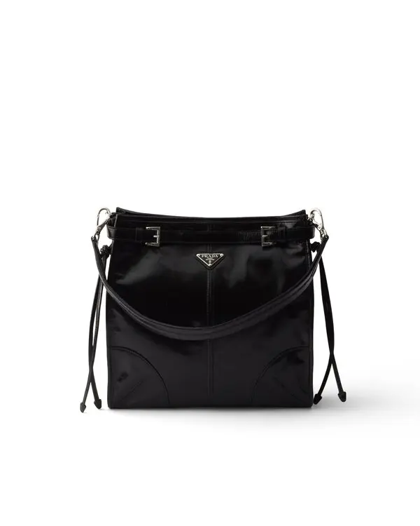 Prada Bonnie Leather Shoulder Bag - Black