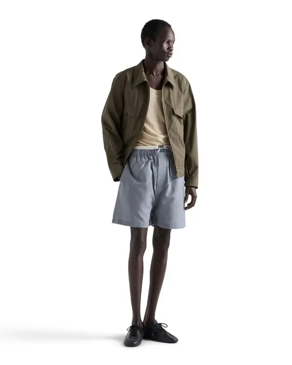 Prada Mohair Wool Bermuda Shorts - Cloudy Gray