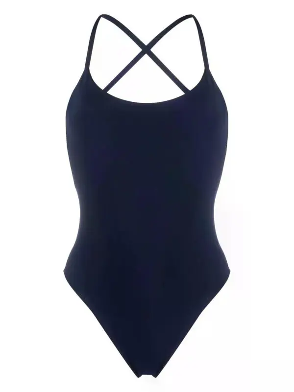 LIDO Criss-cross Back One-piece Swimsuit - Blue