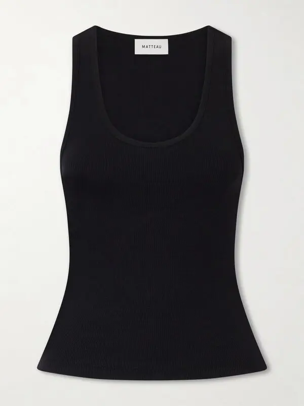Matteau Organic Cotton Ribbed High Neck Tank