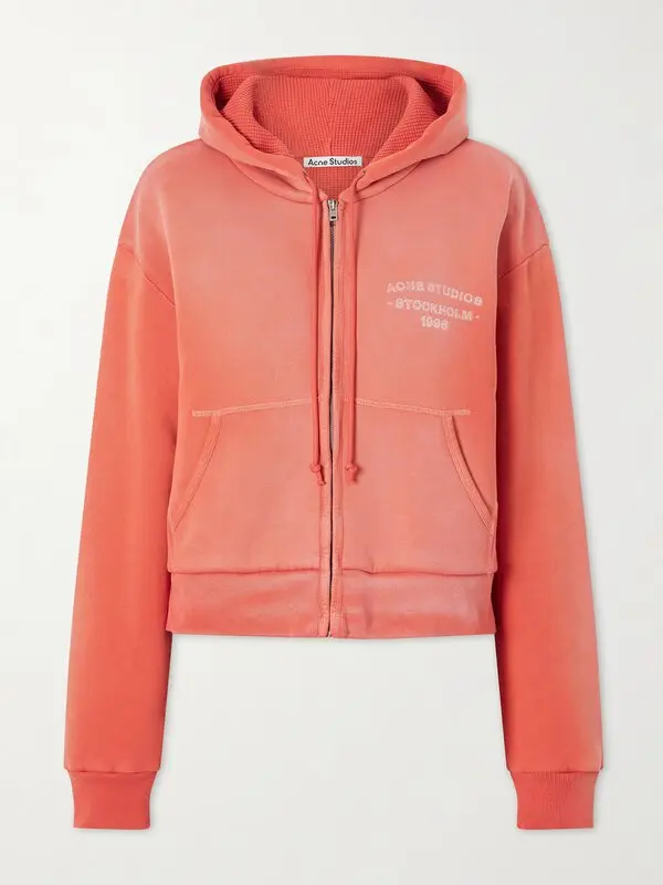 Acne Studios Feida Sunkissed Printed Ribbed Jersey Sweatshirt