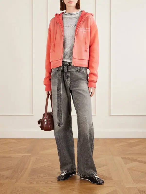 Acne Studios Feida Sunkissed Printed Ribbed Jersey Sweatshirt