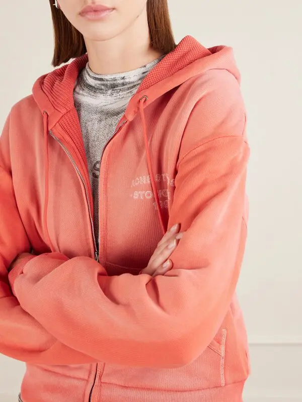Acne Studios Feida Sunkissed Printed Ribbed Jersey Sweatshirt