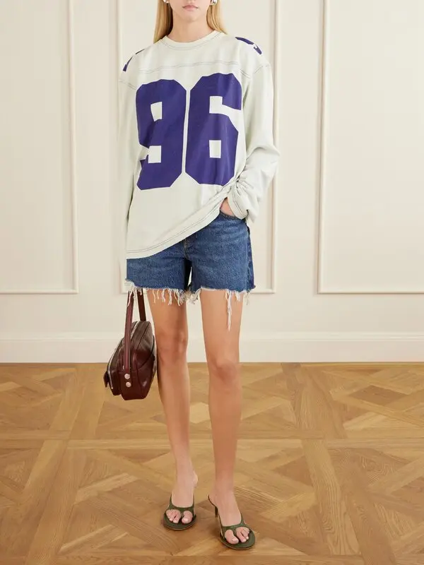 Acne Studios 96" Printed Cotton-jersey Sweater - Neutrals
