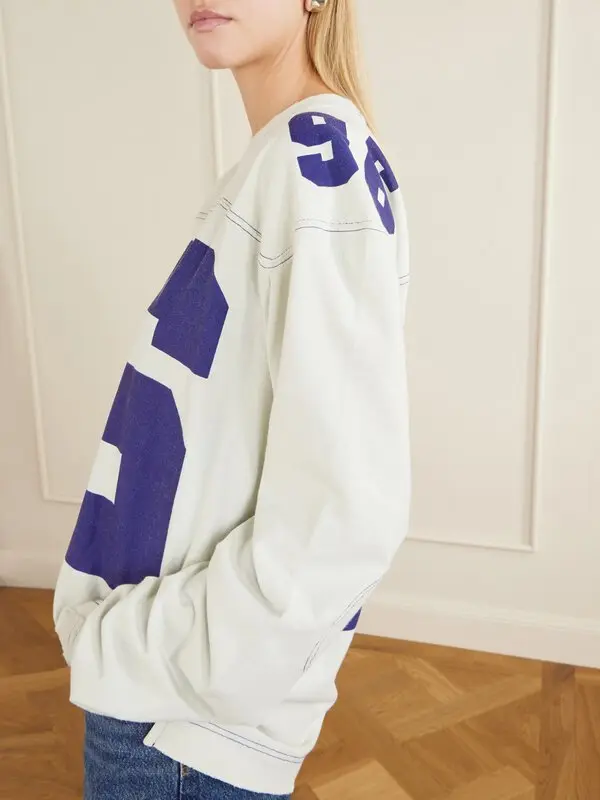 Acne Studios 96" Printed Cotton-jersey Sweater - Neutrals