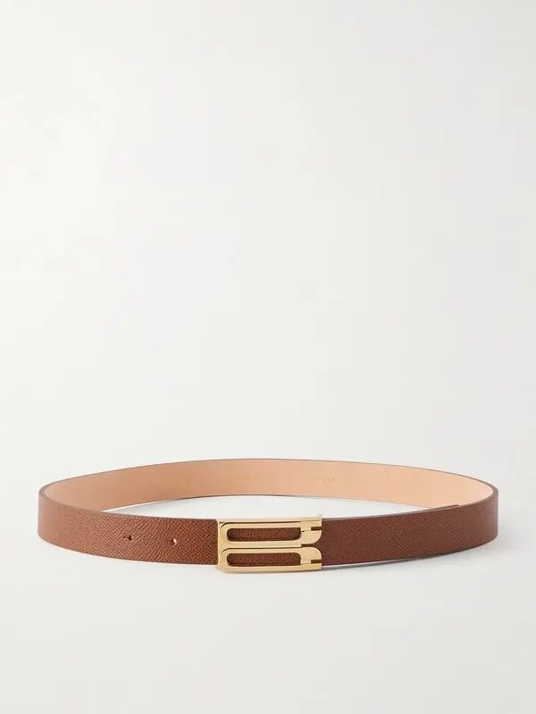 Victoria Beckham Dorian Frame Leather Belt - Brown