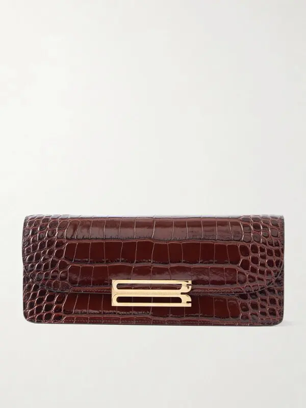 Victoria Beckham Dorian East-west Clutch - Brown