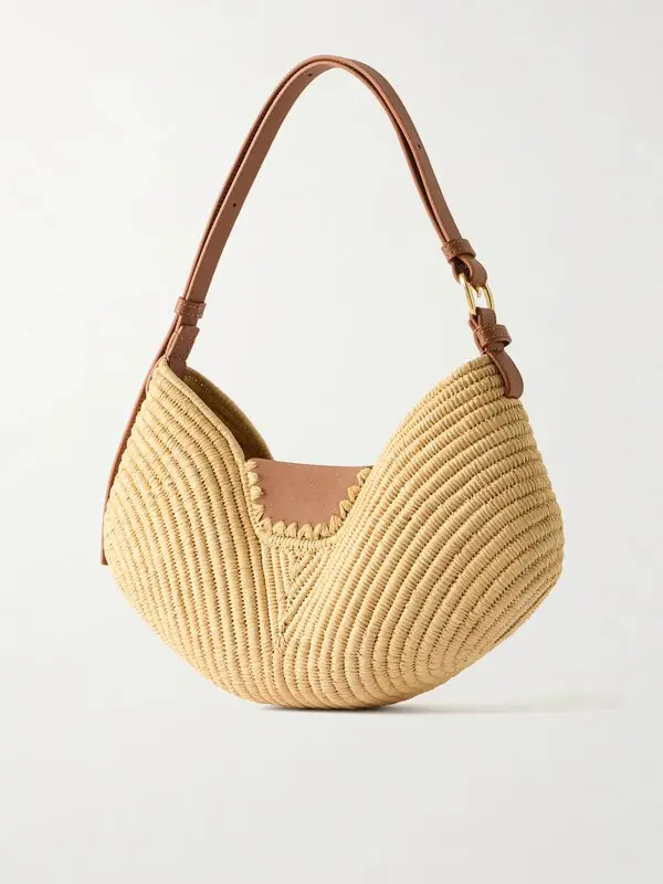Loewe Medium Raffia Shoulder Bag - Neutrals
