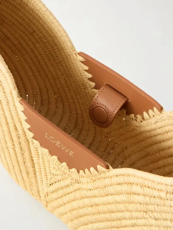 Loewe Medium Raffia Shoulder Bag - Neutrals